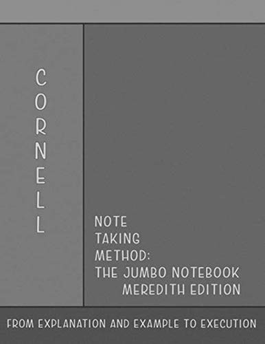 Buy Cornell Note Taking Method: The Jumbo : From Explanation and ...