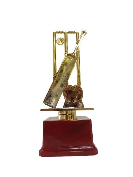 Royal Trophy Metallic Fibre Winners Cricket Big Stump Bat & Ball Sport ...