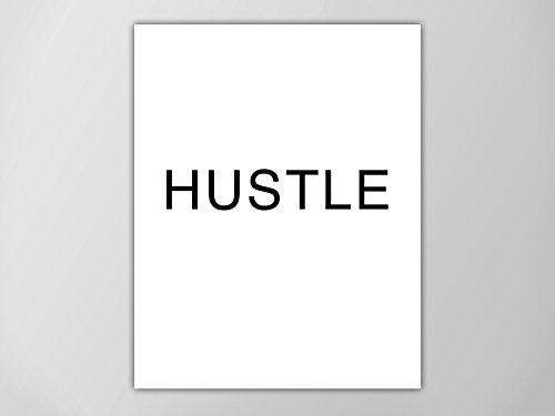 Amazon.com: Hustle Art Print, Minimalist Art, Black and White Print ...