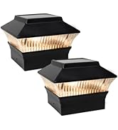 ONLSITY 50 Lumen Solar Post Cap Lights fit 3.5x3.5, 4x4 Vinyl and Wood ...