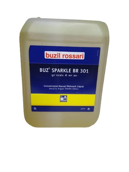 Buzil Rossari BUZ Sparkle BR 301 Concentrated Manual Dishwash Liquid 5L ...