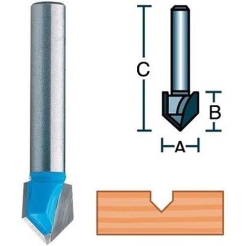 for 1" V-Groove Grooving Carbide Tip Router Bit - Amazon.com