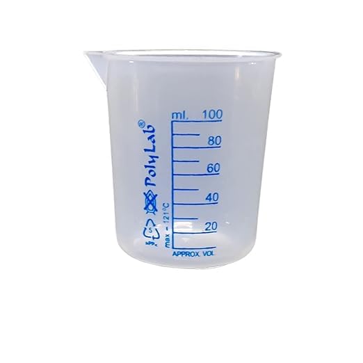 Buy AANIJLAB® Beaker Measuring Cup (Printed Graduation) 100 ml ...