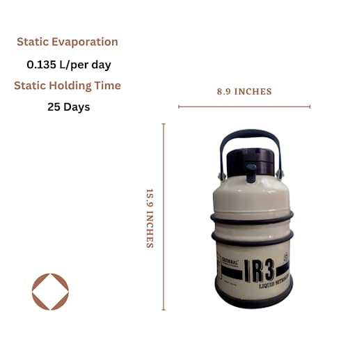 INOX IR - 3 Cryogenic Container Liquid Nitrogen Ln2 3.9Liters Tank with ...