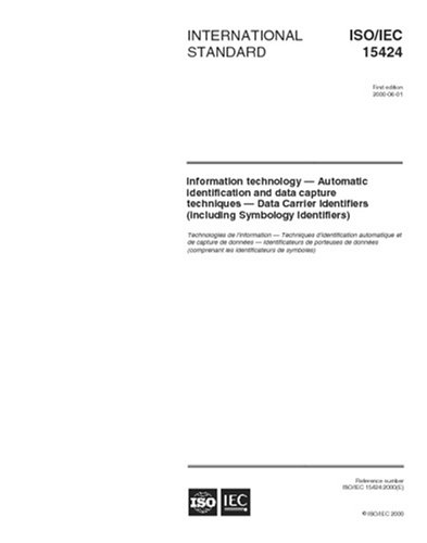 ISO/IEC 15424:2000, Information technology - Automatic identification ...