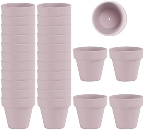 Amazon.com: 36 Pcs Small Mini Pink Clay Pots 2.1'' Terracotta Pot Clay ...