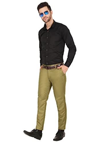 Buy ABS Slim Fit Formal Trousers for Men Combo Pack of 2 - Polyester ...