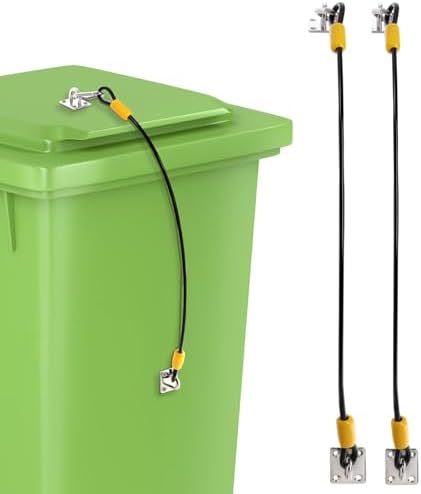 Amazon.com: Dicunoy 2 Pack Trash Can Locks, Stainless Steel Outdoor ...