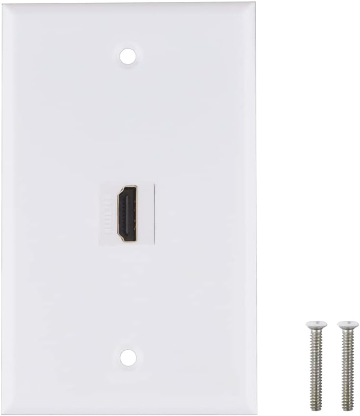 Amazon.com: HDMI Wall Plate, 1 Port 4K HDMI Keystone Female to Female ...
