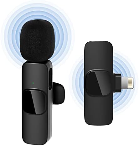 Qhot Wireless Microphones for iPhone iPad,[Lightning], Clip on Lapel ...