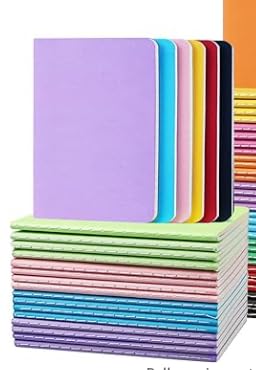 Lzerking Mini Unlined Pocket Notebooks Bulk 3.5 x 5.5 Inches 12 Pack ...