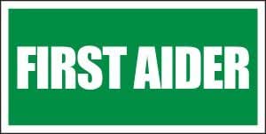 Hi Vis ID Badges - First Aider (Extra Wide Sew on Border / 120x38mm ...