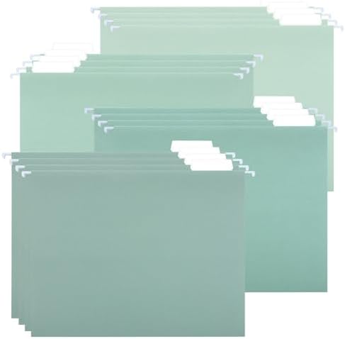 Amazon.com : Clapzooki 24 Pack Sage Green Hanging File Folders Hanging ...