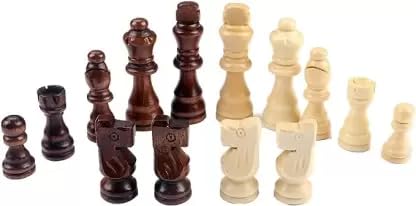 Buy Koel Wooden Complete Set of 32 Chess Pieces, Chess Coins, Chessmen ...