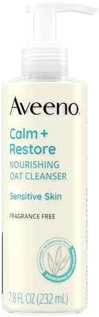 Amazon.com: Aveeno Calm + Restore Facial Cleanser for Sensitive Skin ...