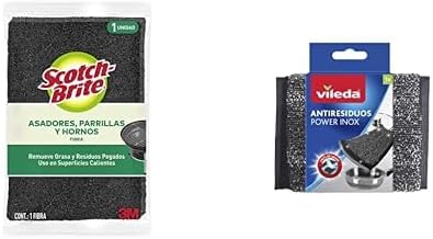 Scotch-Brite 3M Fibra para Hornos y Parrillas, Color Negro + Fibra ...
