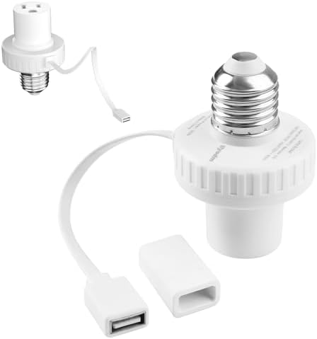 UYODM 3 Prong Light Socket Outlet Adapter for Wyze Cam v3/v4/v3 Pro/OG ...