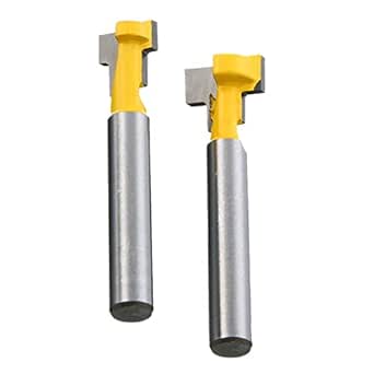 ATORSE® 2Pieces T-Slot Cutter Router Bit For 3/8'' & 1/2'' Hex Bolt - 1 ...
