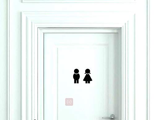 ISEE 360® Girls Boys Restroom Sign Stickers For Toilet Bathroom Office ...