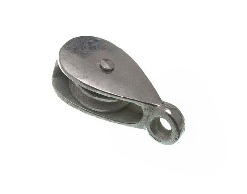 SINGLE WASHING LINE WIRE ROPE PULLEY 32MM GALVANISED STEEL : Amazon.co ...