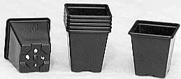 Elixir Gardens ® Square Plant Pot Plastic Plant Pots | 7cm x 7cm x 7cm ...