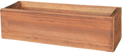 FUNOMOCYA Wooden Rectangle Planter - Indoor/Outdoor Flower Pot with ...