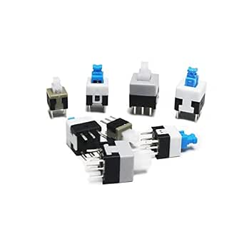 Rocker Switch 10PCS/LOT 5.8x5.8 7x7 8x8 8.5x8.5mm Self Locking/Unlock ...