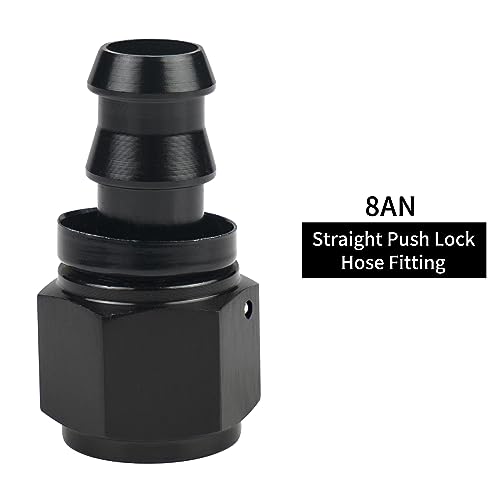 Snapklik.com : 8AN Straight Push Lock Hose Fitting Fuel Line Hose ...