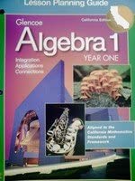 Glencoe Algebra 1 Integration Applications Connections, Year One ...