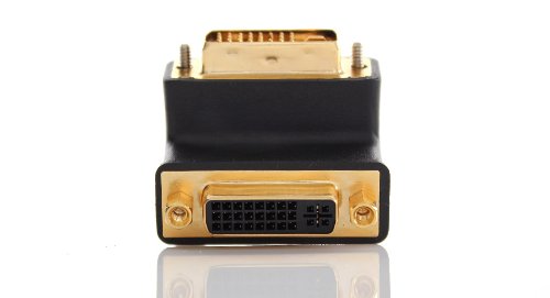 Right Angle DVI Male to Female Adapter - DVI 24+5 M-F : Amazon.in ...