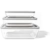 Amazon.com: DURA LIVING 6-Piece Glass Food Storage Containers Set (3 ...