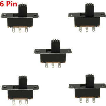 5pcs 6 Pins Slide Switch On/On Vertical Mini Miniature Terminals ...