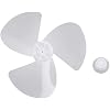 Amazon.com: CHICTRY 16 Inch Fan Blade 3 Leaves Plastic White Fan Blade ...