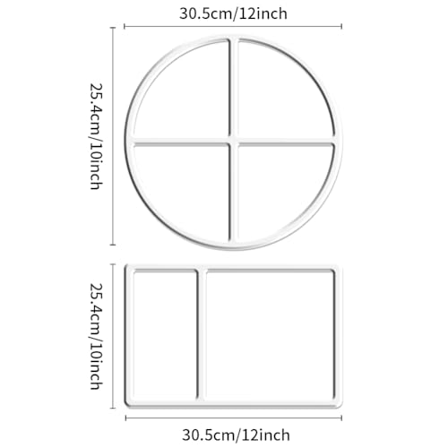 INFUNLY 2PCS Rectangle 2 Pocket Valet Tray Router Templates Round 4 ...