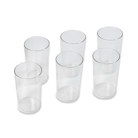 Buy BigPlayer Unbreakable Transparent Plastic Glass Set - 6 Pcs, 300 ML ...