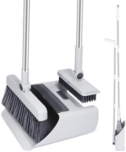 Amazon.com: DALIPER Broom and Dustpan Set with Aluminum 54 Inches Long ...