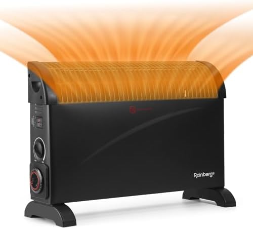 Rainberg 2000W Convector Radiator Heater with 24hr Timer, Electric ...