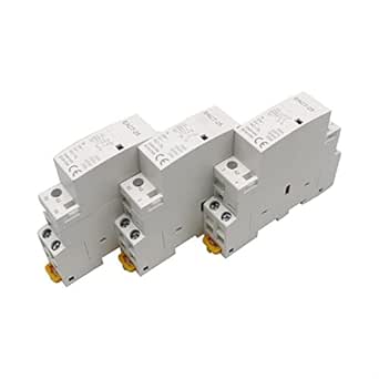 Amazon.com: Contactor 2p 16a 20a 25a 1no 1nc 2no 2nc AC 220V 230V 50/60Hz Montaje en riel DIN ...