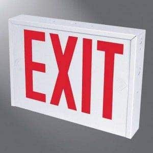 AtLite RXSN8RU NY LED Exit Sign Light, Steel, Self Powered, Universal ...