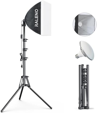 RALENO Softbox Lighting Kit, 16x16in Photography Studio Equipment with ...