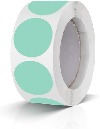 Amazon.com : Round Stickers Light Green 1 Inch Circle Labels Color ...