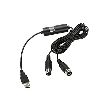 Amazon.com: flexman USB to MIDI Cable Converter, 2 in 1 Universal MIDI ...