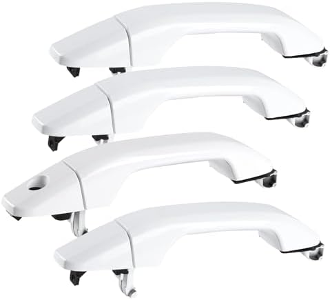 Amazon.com: JDMON 4Pcs White Exterior Door Handle Replacement for Chevy ...