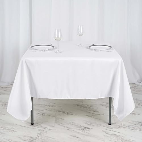 Amazon.com: Gee Di Moda Square Tablecloth - 70 x 70 Inch White Table ...