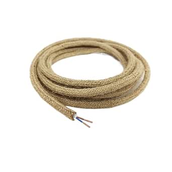 Vintage Braided Flex Cable, Round Lamp Cord 2-Core And 3-Core 0.75mm² ...