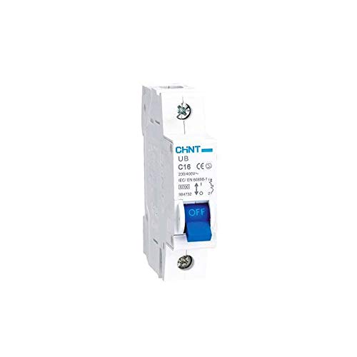 Chint EBG-1P-B20 Miniature Circuit Breaker, 20 A, 1 Pole, B Curve, 6 kA ...