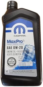 Mopar Full Synthetic MaxPro SAE 0W-20 Motor Oil - 1 Quart | OEM: Buy ...