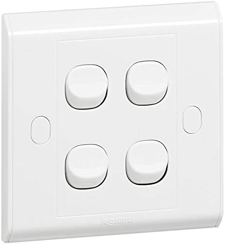 Legrand Single pole switch Belanko - 4 gang - 1-way switch - small ...