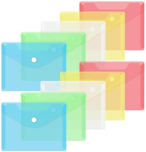 Amazon.com : GoodSing Plastic Envelopes,10 Pack Clear Envelopes A6 ...