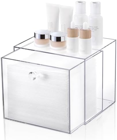 Amazon.com: Disposable Face Towel Storage Box - Acrylic Holder With Two ...